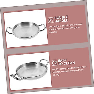 CAXUSD Stainless Steel Griddle Stainless Steel Pots Large Pot for Cooking Korean Pan Small Pots for Cooking Ramen Pot Steel Pans for Cooking Home Cooking Pan Hot Pot Commercial Individual