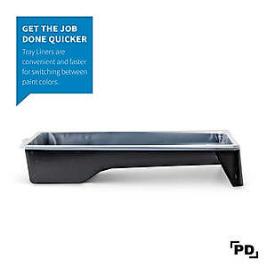 Precision Defined Paint Tray Liner Set 9-Inch, Supreme Paint Roller Trays with Deep Paint Pockets and Textured Ridge, Paint Pan Liners, Heavy Duty Plastic Disposable Paint Tray Liners (10-Pack)