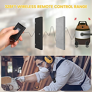 Dust Collector Remote Switch, Ortis 120V Wireless Remote Switch for Dust Collector, 328FT Wireless Range (Battery Included), Heavy Duty Design, Save Your Time and Energy, Enhance Your Work Safety