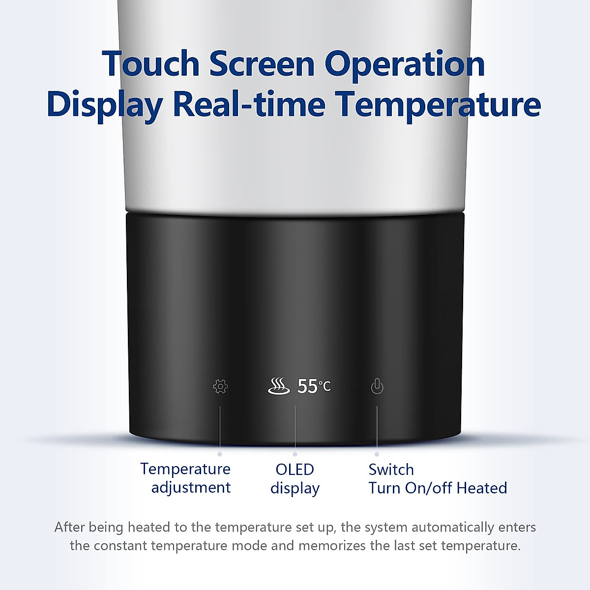 FUTURELAB Temperature Control Coffee Mug, Multi-Functional Travel Mug with 14400mah Power Bank, Vacuum Insulated Hot Beverage Warmer, 10OZ (White)