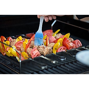 Metal Kabob Skewers 16Pcs 14",Flat Skewers for Grilling,BBQ Barbecue Skewer Stainless Steel Shish Kebob,Reusable Set for Grilling