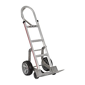 Magliner HRK15AUAE2 Self-Stabilizing Hand Truck, Vertical Loop Handle, Interlocked Microcellular Foam Wheels, Straight Back Frame, 500 lb Capacity