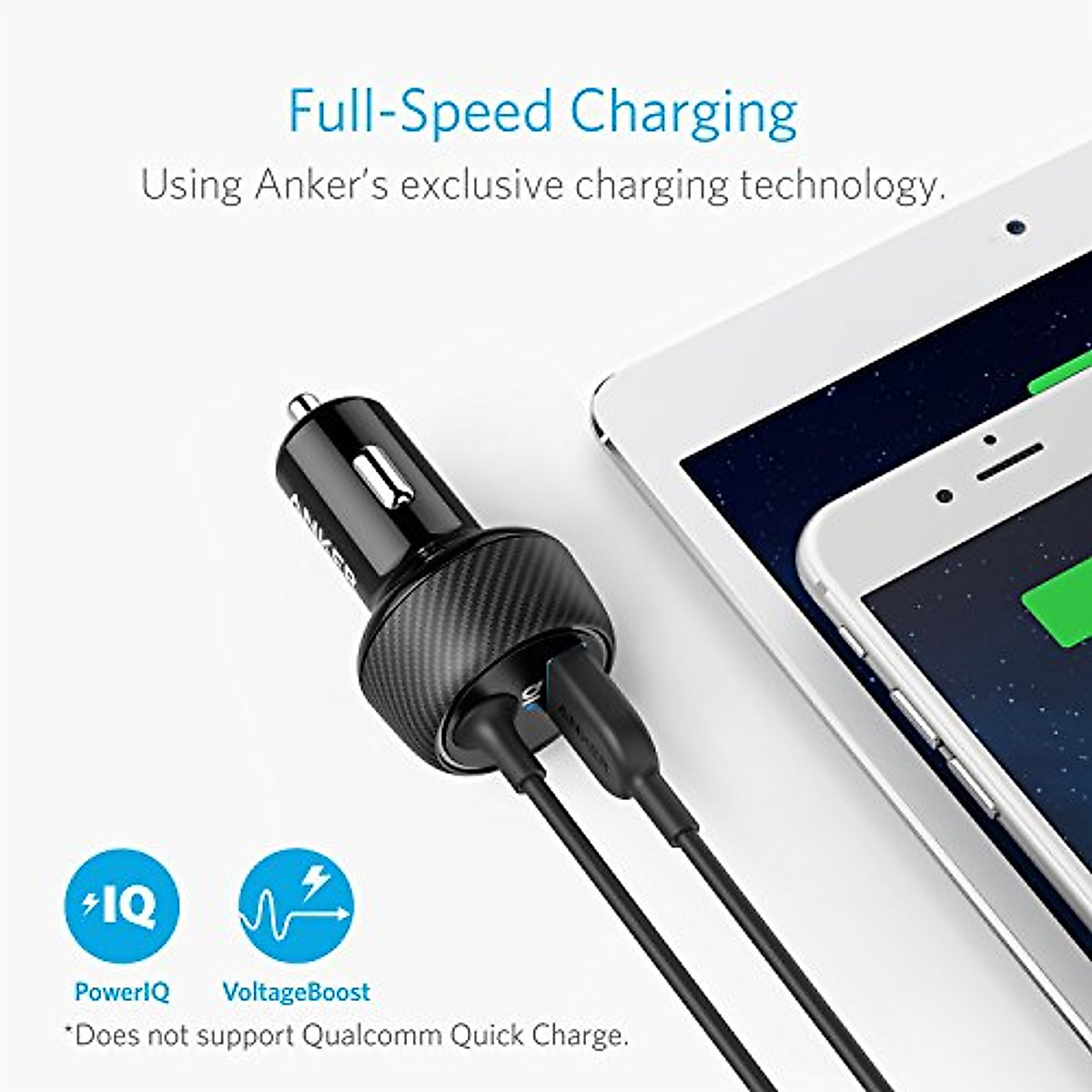 iPhone Car Charger, Anker 24W 2-Port Lightning Car Charger [MFi-Certified], with 3 ft Cable for iPhone 14 13 12 11 Pro Max mini X XS XR 8 Plus, iPad Pro/Air 2/mini, and More