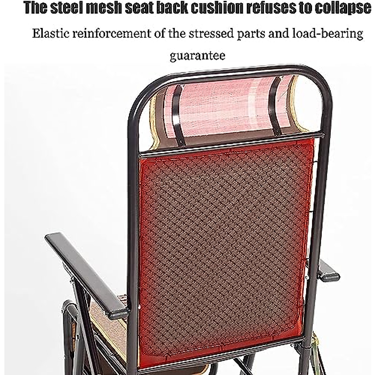 RUVOO Zero Gravity Chair Lounge Chair Bamboo Chair Folding Recliner Lunch Break Nap Backrest Seat Home Leisure Portable Adjustable Armchair for Beach Garden Folding Recliner Chair Patio Lounge Chair