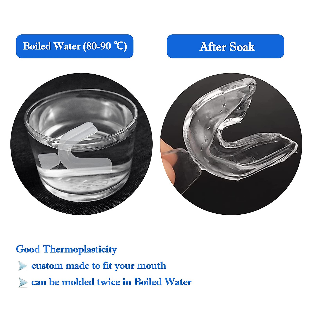 4pcs/Set Thermoform Moldable Dental Mouth Guard Teeth Protector, Whitening Kits Teeth Trays Dental Braces, Whitener Mouth Guard Oral Care Hygiene Bleaching Tooth Tool