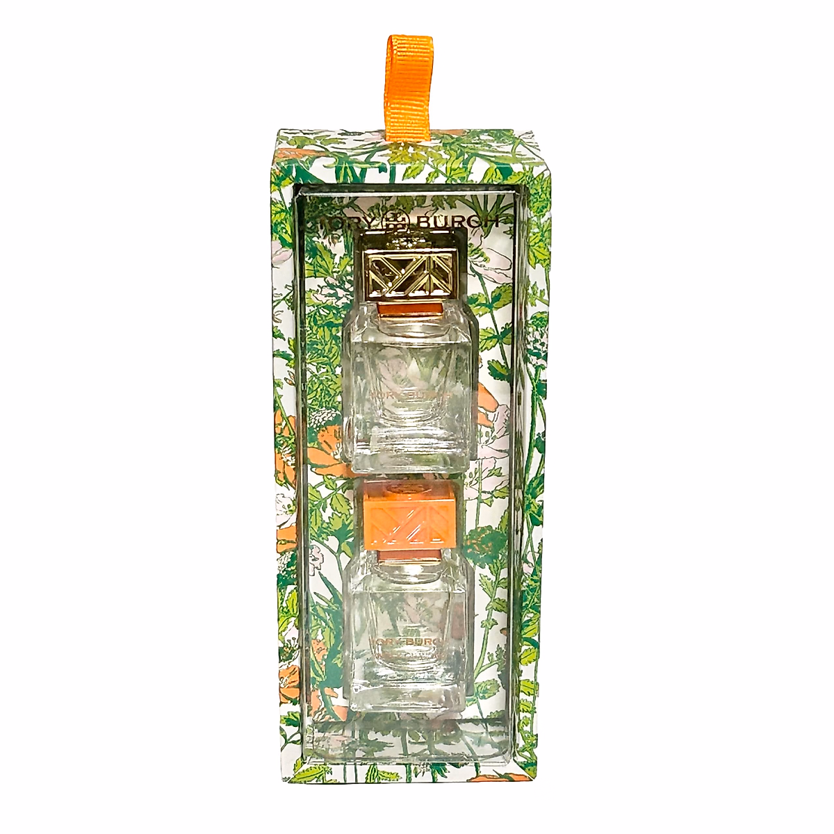 Tory Burch Duo Women Mini Travel Size Splash On Dabber Set Set Knock On Wood & Eau De Parfum 7 ml / 0.24 Fl Oz each EDP (2 Piece set)