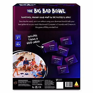 Big Bad Bowl - Ultimate 600 Cards Fun Party Game for Adults, Engaging Icebreakers, Hilarious Group Challenges, Guessing Game, Travel-Friendly, Gifts for Game Night, Ages 18+
