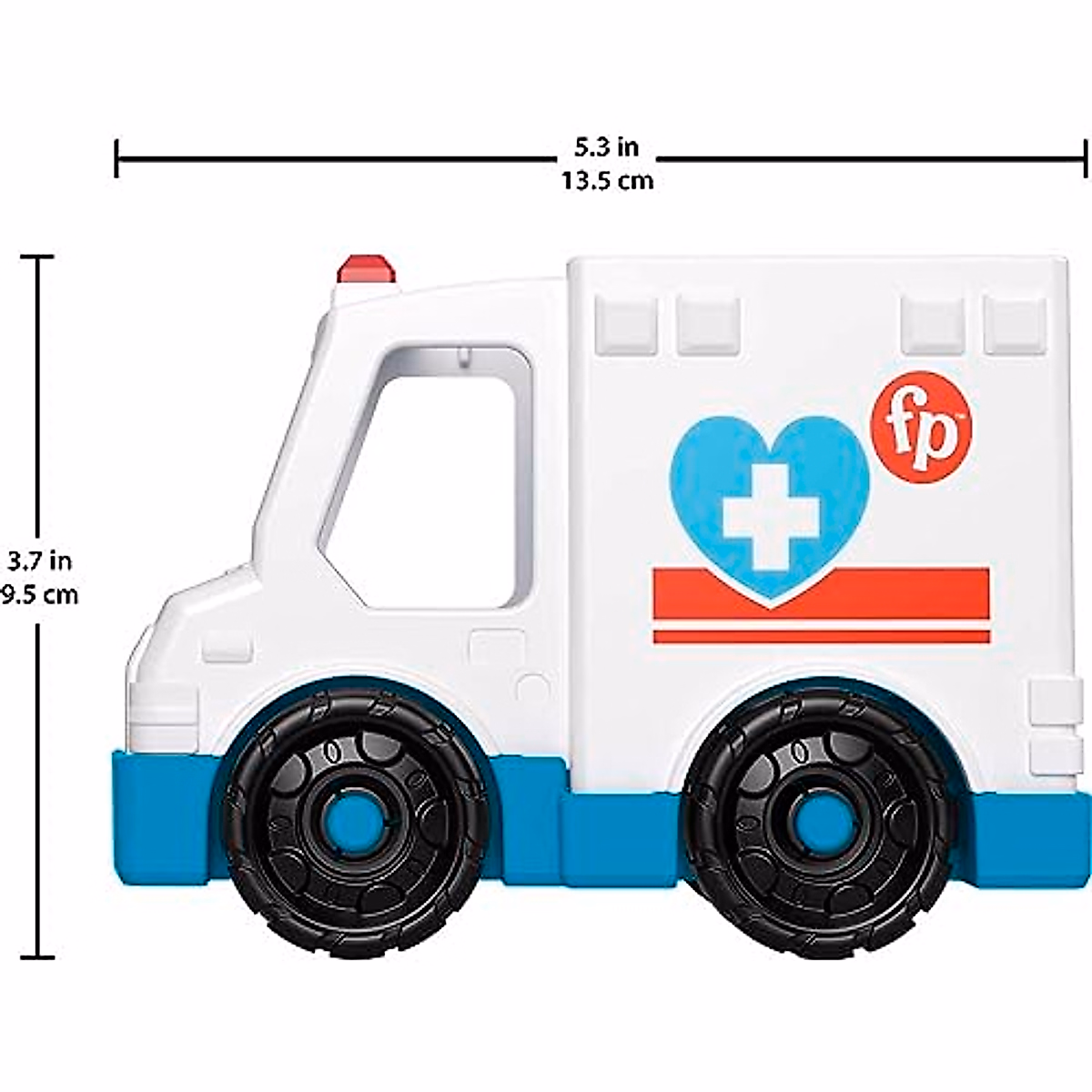 Fisher-Price Little People Ambulance, push-along vehicle with EMT figure for toddlers and preschool kids ages 1 to 5 years