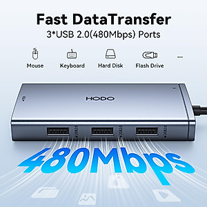 USB C Docking Station Dual Monitor Adapter for Dell HP, Laptop Docking Station 3 Monitors Quad Display USB C Hub Dongle to 4K HDMI+DP+VGA,3 USB2.0,100W PD,8 in 1 Thunderbolt Dock for Lenovo,Surface