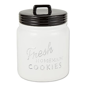 DII Kitchen Accessories Collection Ceramics, Cookie Jar, Black
