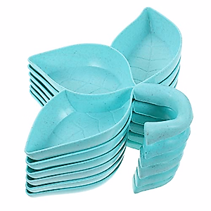 COLLBATH Condiment Cups 6pcs Dipping Dish Leaf Saucer Soy Sauce Dish Sauce Plate Seasoning Bowl Mini Condiment Bowls Leaf Dipping Bowl