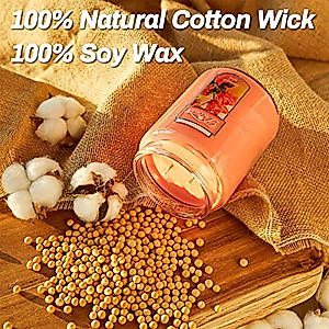 Decorlife 2-Pack Large Fresh Cut Roses Scented Candle Jars with 2 Wicks, 22 oz Each, Long-Lasting for 110 Hours