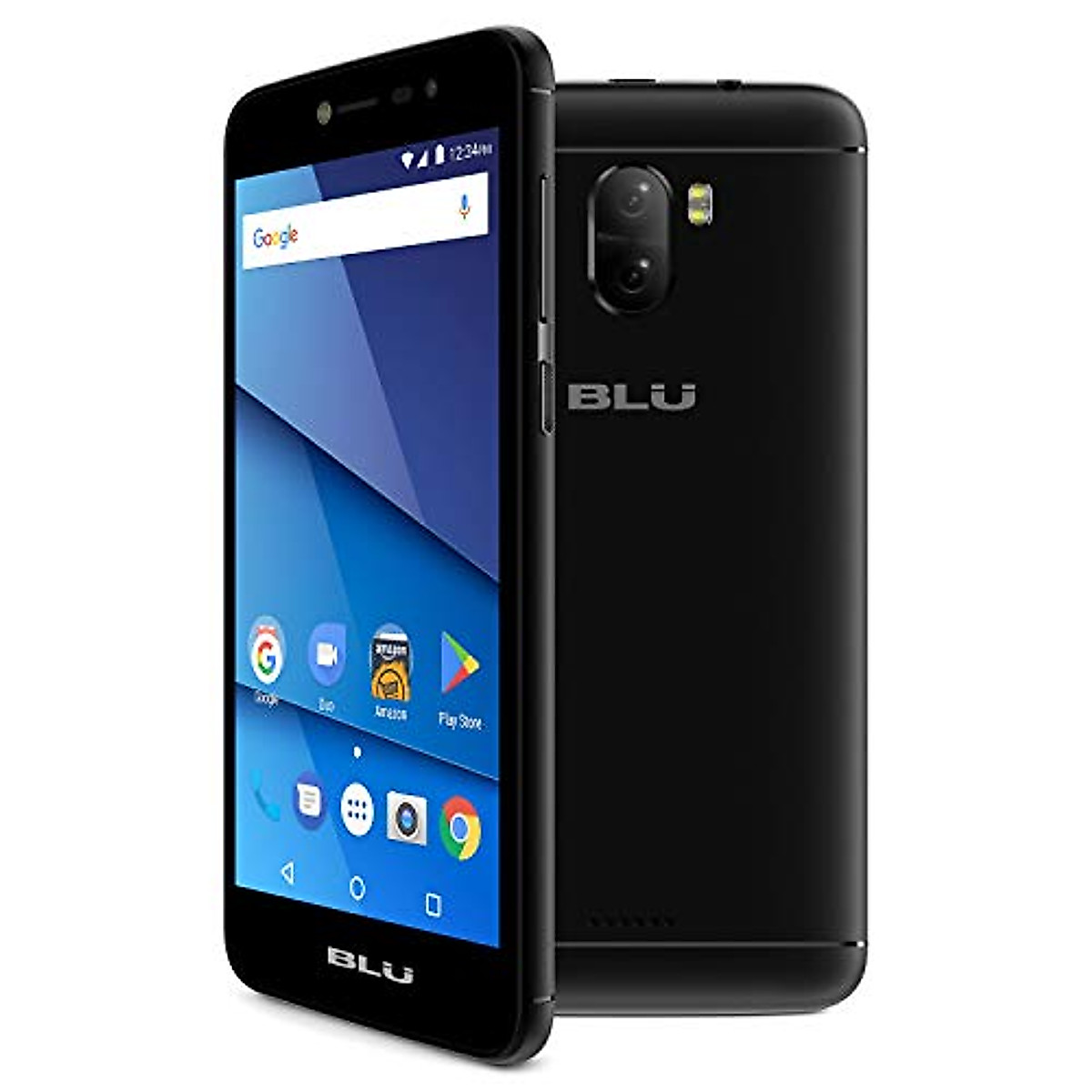 BLU S750P Black Studio Pro X8 HD - 5.0" HD Smartphone with Dual Main Cameras, 8GB +1GB RAM, Black