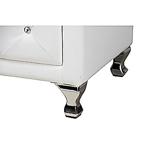 Baxton Studio BBT2030-Dresser-White Storage-chests, 21.6" x 51.75" x 18", White