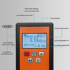 Kavolet Nuclear Radiation Detector, Beta Gamma X-ray Tester, NR-750 Household Radioactive Tester, LCD Display, Geiger Counter Radiation Detector, Triple Alarm