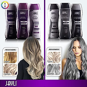 Blonde Toning Shampoo & Conditioner 2 Pack Jayli (Purple Toning for brassy and yellow tones) 14.8 Fl Oz