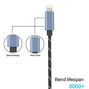 DCNETWORK Lightning to Dual 6.35mm 1/4" TS Mono Stereo Y-Cable Splitter to Dual 1/4 inch Audio Cable Compatible for iPhone12/11/X/XS/XR/8/7/iPad,Amplifier, Speaker, Headphone, Mixing Console 10FT