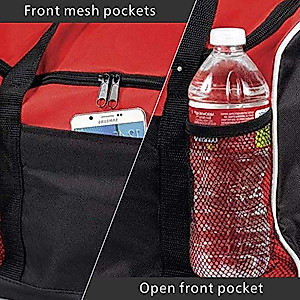 Duffle Bag, 17" BuyAgain Small Travel Carry On Sport Duffel Gym Bag For Men Women Red