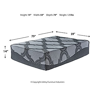 Signature Design by Ashley Queen Size 14 Inch Hybrid Mattress with Cooling Gel Memory Foam and Lumbar Support Form