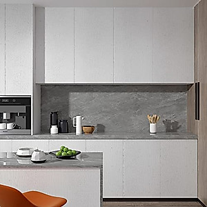 YENHOME Crocodile Textured Wallpaper Removable Wallpaper Peel and Stick White Wallpaper for Bedroom Bathroom Wall 17.7"X118" Self Adhesive Accent Wallpaper White Contact Paper for Cabinet Drawers Wall