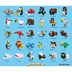 QPZ 30 Sets of Small Cute Animals (867 Pieces) Mini Horse Cat Dog Pets Safari Jungle Farm Zoo Kits, Classic Building Blocks Value Sets Compatible