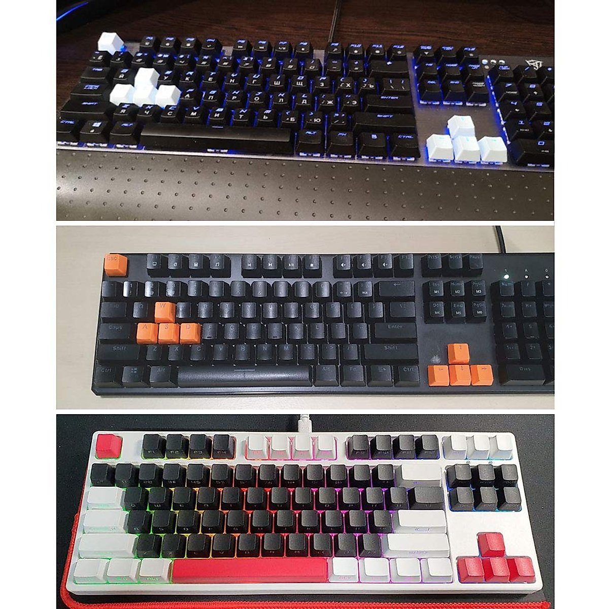 9 Keys PBT Backlit Keycaps WASD/ESC/Direction With Key Cap Puller For MX Switches Mechanical Keyboard keycaps set custom percent puller anime Keyboard key caps cover Gaming spacebar mechanical Wired