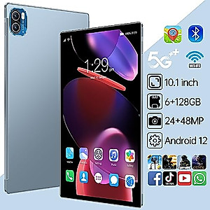 deriny X5pro 10 inch Android Tablet,1080p Full HD,Long Lasting Battery,Dual Camera,6GB RAM 128GB ROM,Dual SIM,WiFi,GPS,Bluetooth,Fire HD Kids Tablet,Widely Compatible with App(Gray)