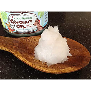 CocoTherapy Organic Virgin Coconut Oil, 8 Ounces, Natural Supplement for Dog Skin Coat Digestion and Immunity