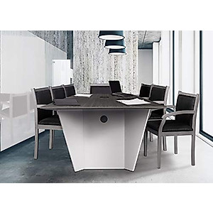 Regency Conference Room Table, 8 ft, Ash Grey/White