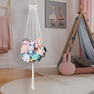 OULYDEKO Stuffed Animal Storage Mesh Kids Room Toy Organizers and Storage,Stuffed Animal Hammock Corner