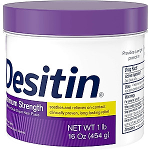 Desitin Maximum Strength Original Paste, 16 Ounce (Pack of 2)