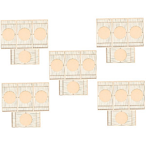 BESPORTBLE 5sets Mini Screen Funny Mini House Screen Decorative Screen Model Decorative Screen Decor Screen Model for Mini Doll Accessories Screen Model for Children Khaki Wood 4pcs*5