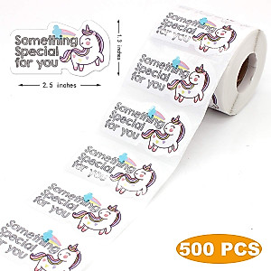 Muminglong 1.5 Inch Cute Unicorn Stickers, Thank You Stickers, 500 PCS