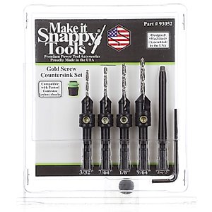 Make it Snappy Tools 4-Piece Countersinking Drill Set Compatible with Festool Centrotec Chucks