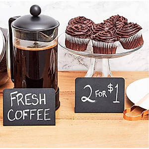 Mini Chalkboard Signs, 20 Pack Acrylic L-Shaped Desktop Message Board Sign Chalkboard 3x4 inch for Food Display Party Buffet Wedding Coffee Shop Bakery Restaurant