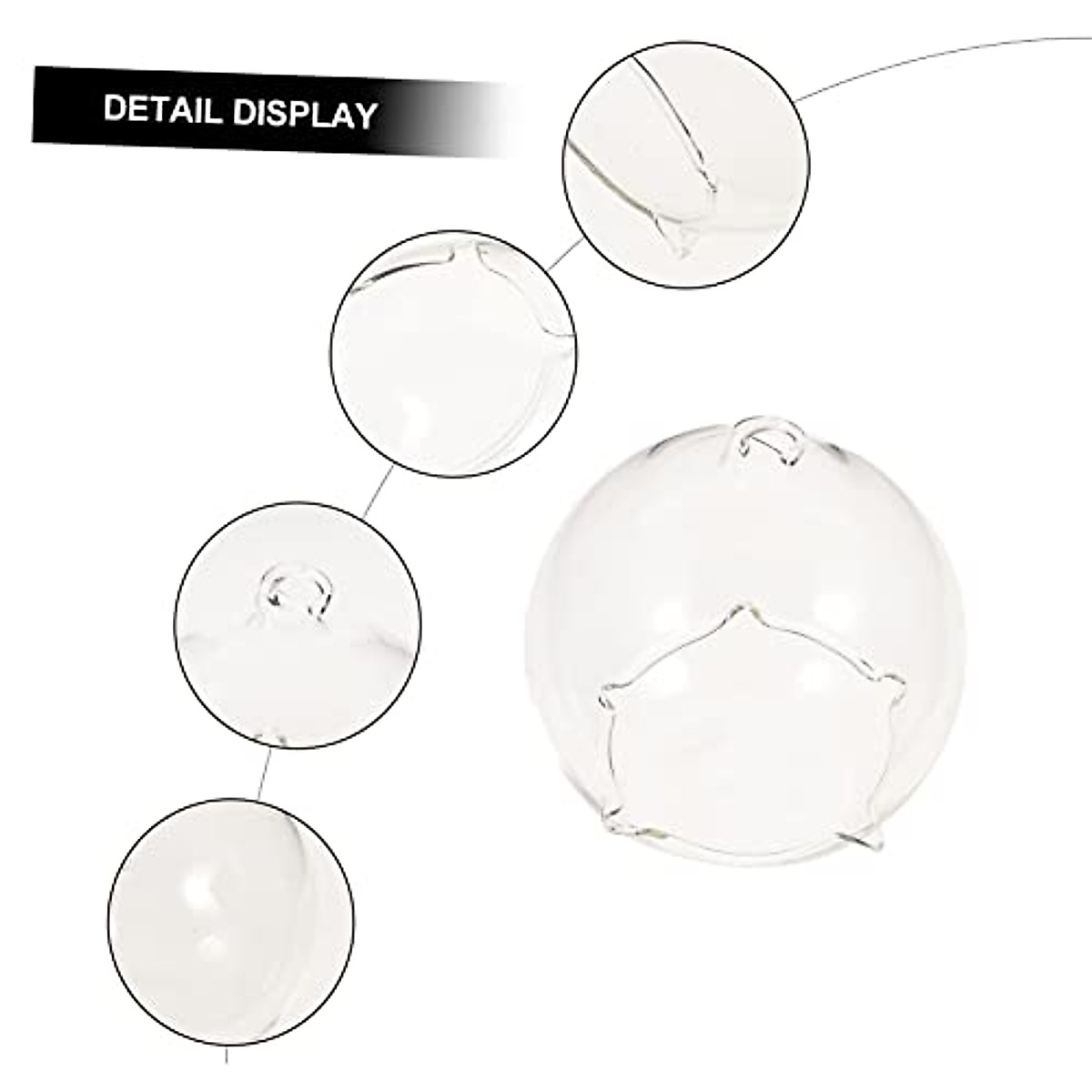 balacoo 3pcs Hamster Glass nest Hanging Hamster House pet Cooling nest Guinea Pig Bed Hamster Glass cage Small Animal Hideout Hanging Bed Swing Hamster Sleeping Nest Pet Hut Hammock 10cm