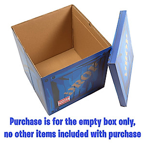 CampLiner Large Loot Drop Box Accessory (14” x 14” x 14”) - Goes with Merch Like Pickaxes, Guns, Costumes - Perfect Decoration Gift for Gamers, Boys, Parties