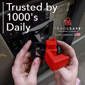 TRADESAFE Circuit Breaker Lockout Device, 3 Pack, 480/600 Volt, Clamp-on Breaker Lock Out Device, OSHA Compliant, Premium Grade, Large