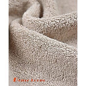 Cleanbear Hand Towels and Washcloths Set, 6 Hand Towel and 6 Wash Cloths with 3 Colors for Your Different Daily Needs