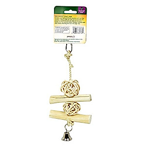 Wild Harvest Chew and Jingle for Cockatiels, Parakeets, Finches and Caged Birds, 1 Count, Toy Made with Real Wood Materials