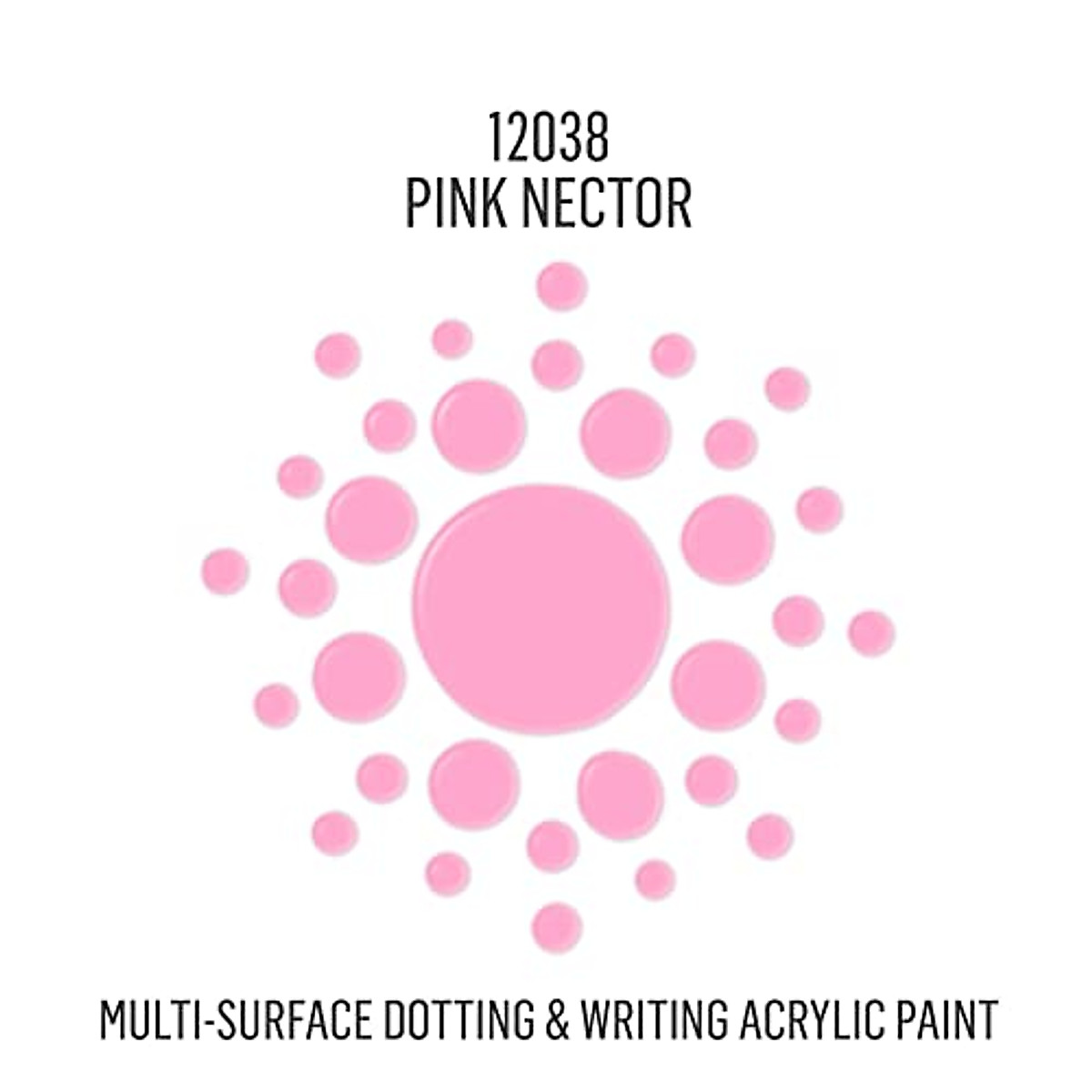 FolkArt, Pink Nectar Acrylic 2 fl oz Vibrant Multi-Surface Dot Paint Perfect for Easy to Apply DIY Arts and Crafts, 12038