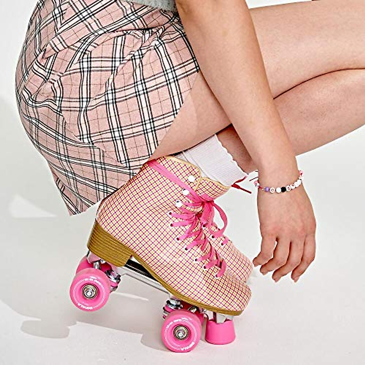 Impala Unisex's Quad Skate-IMPROLLER1, Pink Tartan, 9