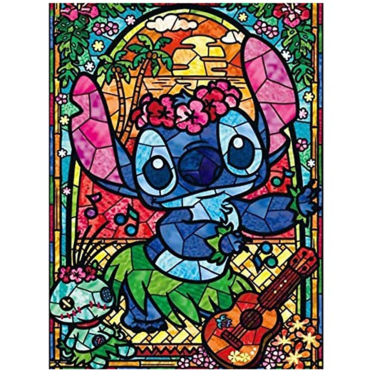 hkejoi Stitch Diamond Painting Kits for Adults,Stitch Diamond Art Kits,DIY 5D Stitch Gem Art Kits for Adults & Kids,Home Wall Decor and Gifts 12x16in
