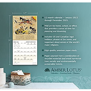 The Lakota Way 2023 Wall Calendar: Native American Wisdom on Ethics and Character | 12" x 24" Open | Amber Lotus Publishing
