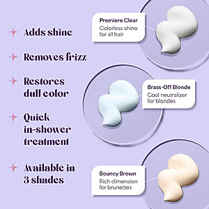 Fluffy G Hair Gloss by Hally Hair, (Blonde) - 3.4 fl oz Hair Glaze for Blondes, Brassy & Color-Treated Hair - High Shine Shiny Hair Products for Vibrant, Fluffy & Fuller-Looking Hair