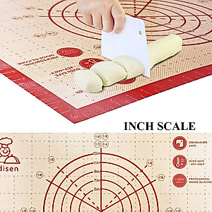 Silicone Baking Mat Pastry Mat Non Slip Non Stick Extra Large Bread Kneading Board with Measurements for Rolling Dough Thicken