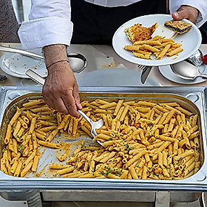 Stainless Steel Serving Spoon Set of 6 Pieces for Catering, Dishwasher Safe, 9.14 Inches Large Serving Utensils of Spoons