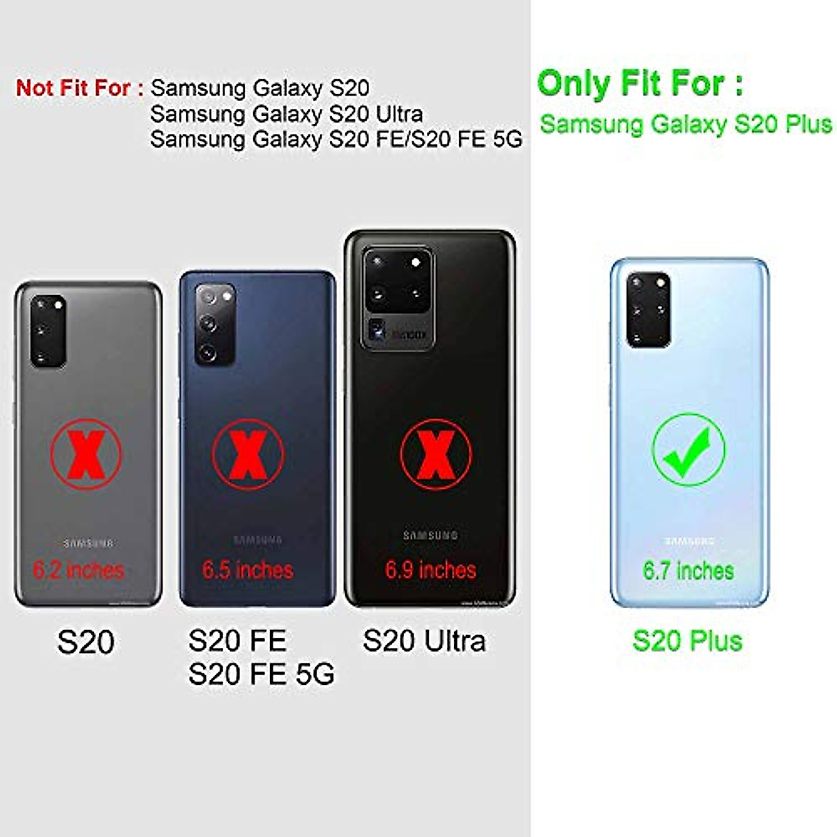 Gritup for Samsung Galaxy S20+ Plus Case with Slide Camera Cover, Build in 360° Rotating Ring Kickstand [Military Grade] Protective Case for Galaxy S20 Plus 5G, Dark Green