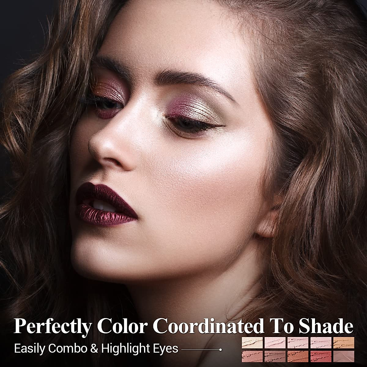 LUXAZA 10PCS Eyeshadow Stick,Shimmer And Neutral Champagne Pink Metallic Eye Shadow sticks,Cream Pencil Crayon with Smudge-proof & Waterproof,Eye Brightener Stick