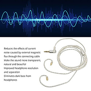 Replacement Audio Cable Extension Cord for for 1964 UE3X UE18 W4R UM3X, for KZ AS10 ZST ZS3, for Revonext QT2 QT3, for RX8 BQEYZ KC2 KB1, Headphone Upgrade Cable